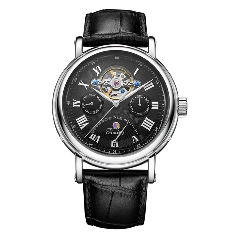 TIMING Classic Mechanical Watch 8150SX - Stainless Steel Case with Bla ...